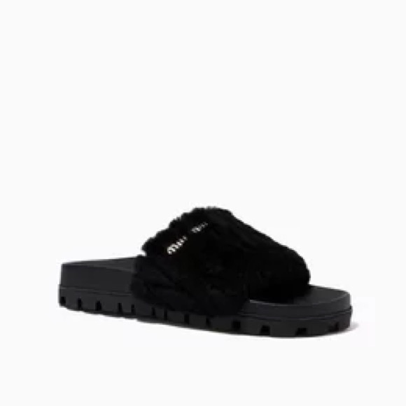 Miu Miu | Shoes | Nib Miu Miu Slides In Matelass Shearling | Poshmark